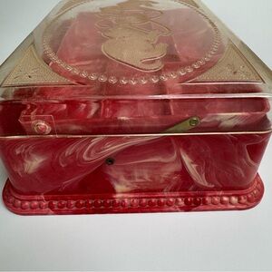 Vintage | Storage & Organization | Cat Kitten Sewing Jewelry Box Red ...